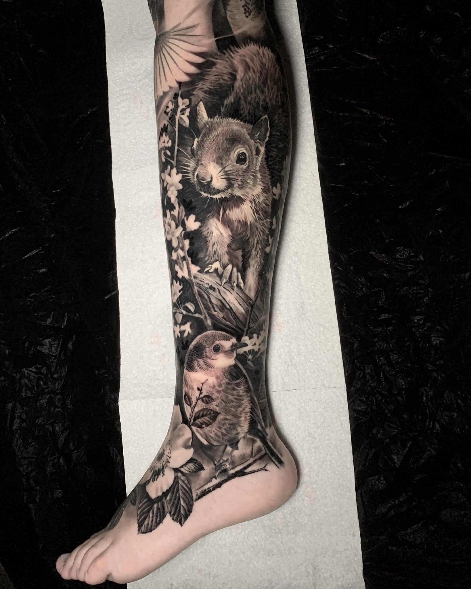 Nature Leg Sleeve Tattoos