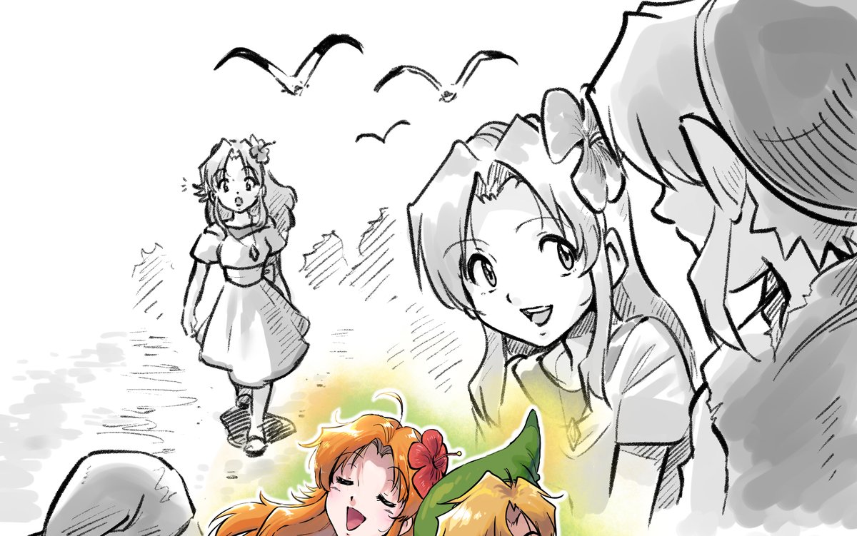 サクラ大戦 굉화현란 5화에서, 사쿠라가 요네다 아저씨를 아버지라고 부르는 장면 좋다. 」007 MIDNAの漫画