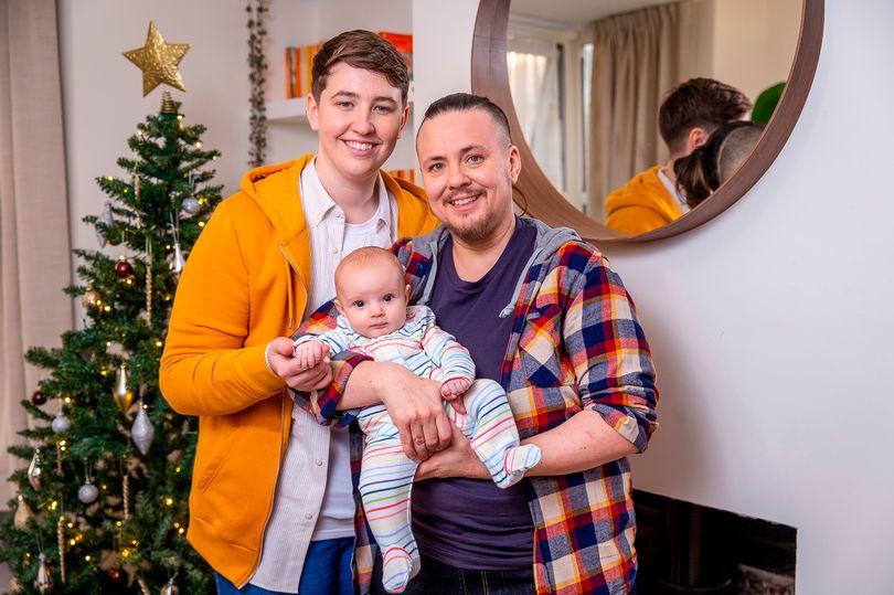 Transgender man gives birth to non-binary partner's baby with female ...