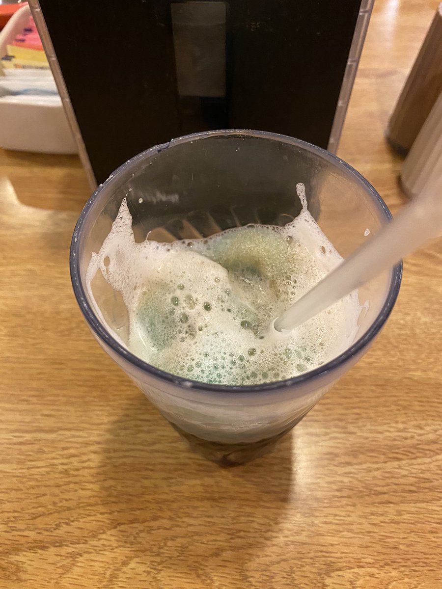 I made this amazing drink it’s blue icee, coke, sprite, and chocolate ...