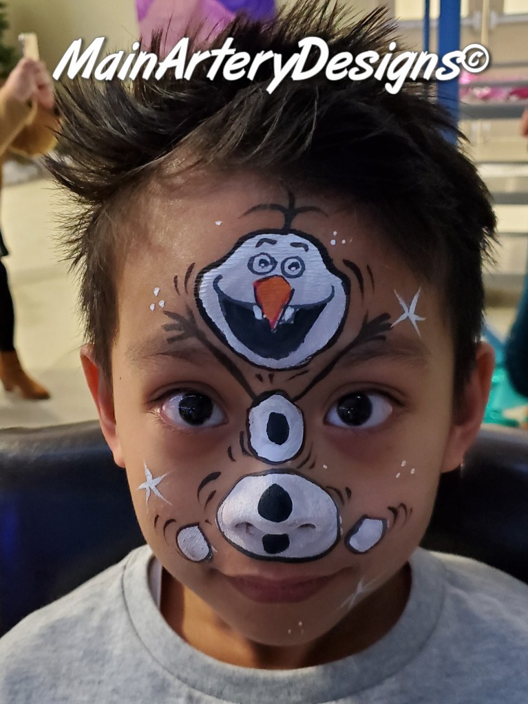 Easy Olaf Face Painting Elsa/ Frozen Inspired Princess Crown Tutorial