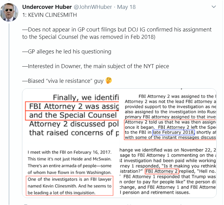 Thread by @ClimateAudit: "Horowitz OGC Attorney (Clinesmith) = Midyear ...