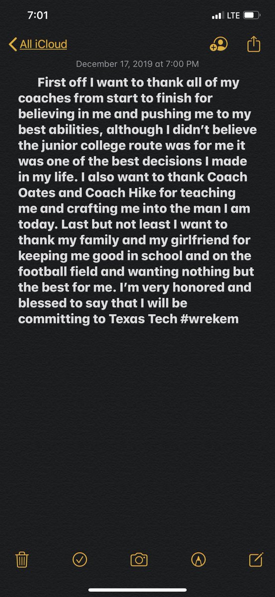 2020 JUCO 3* OT Ethan Carde commits to Texas Tech : r/CFB