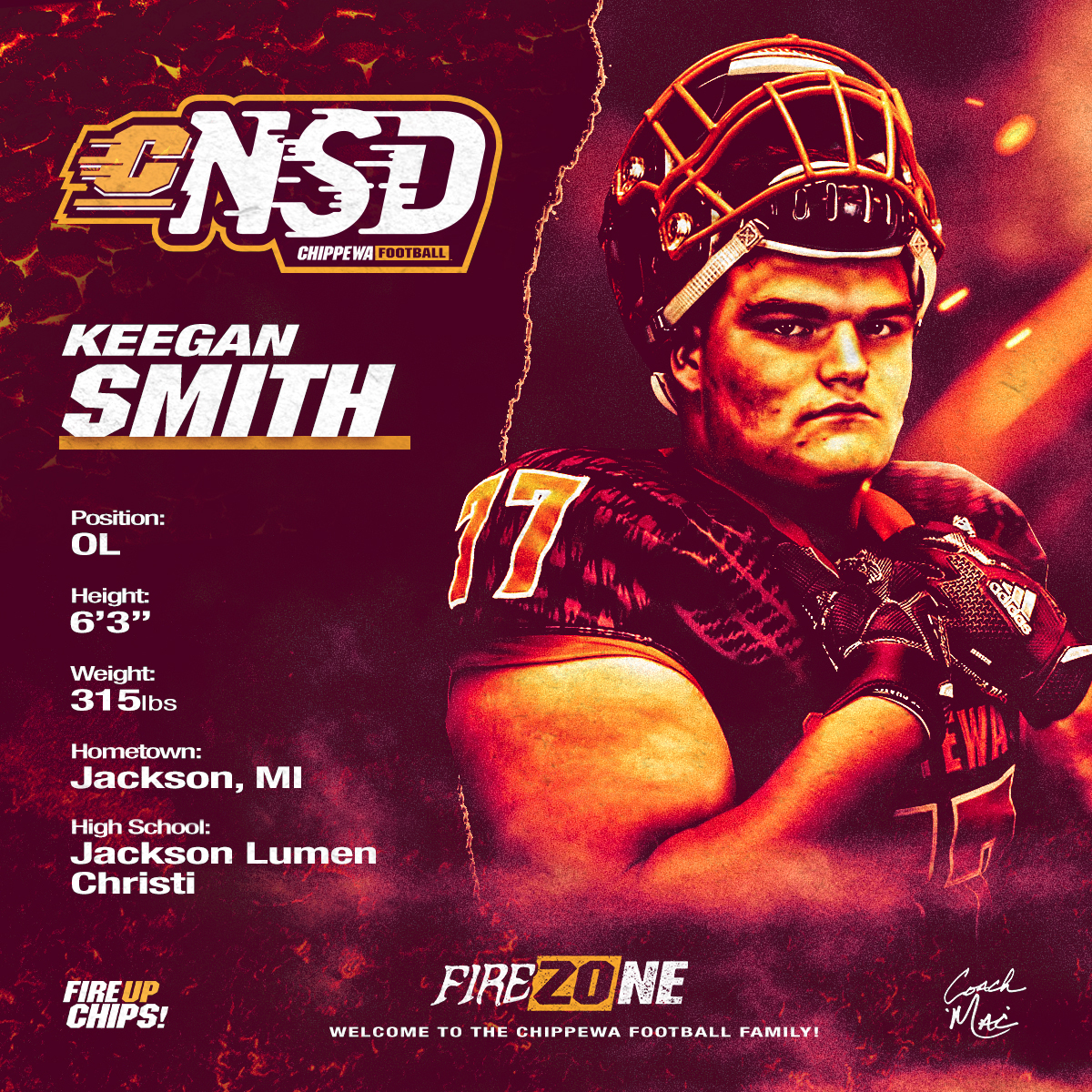 2020 3* OG Keegan Smith signs with Central Michigan : r/CFB