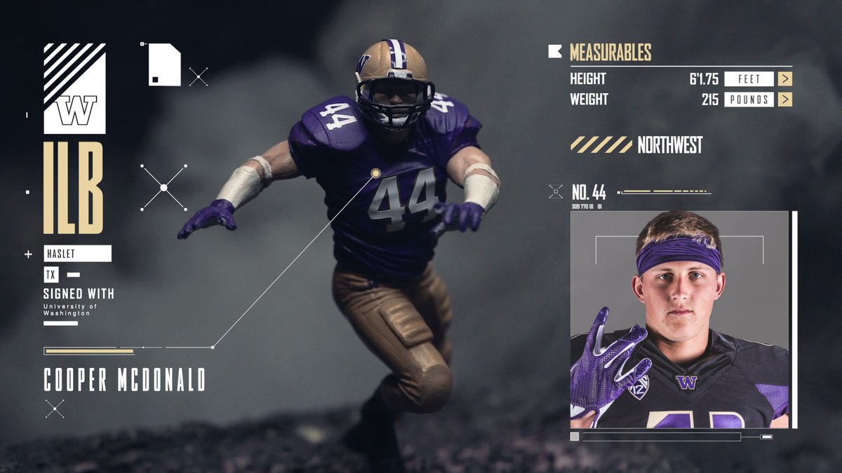 2020 3* LB Cooper McDonald signs with Washington : r/CFB