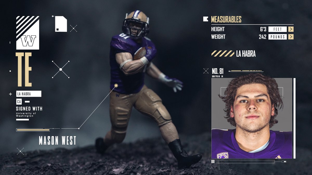 2020 3* TE Mason West signs with Washington : r/CFB