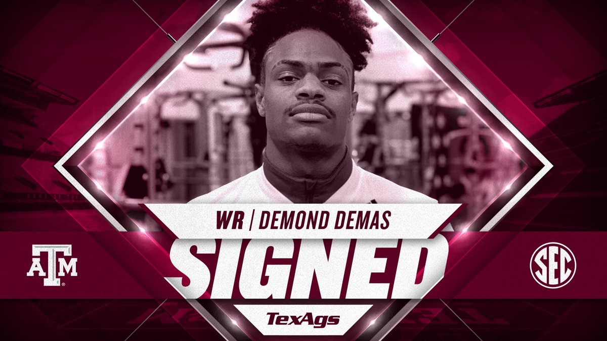 2020 5* WR Demond Demas signs with Texas A&M : r/CFB
