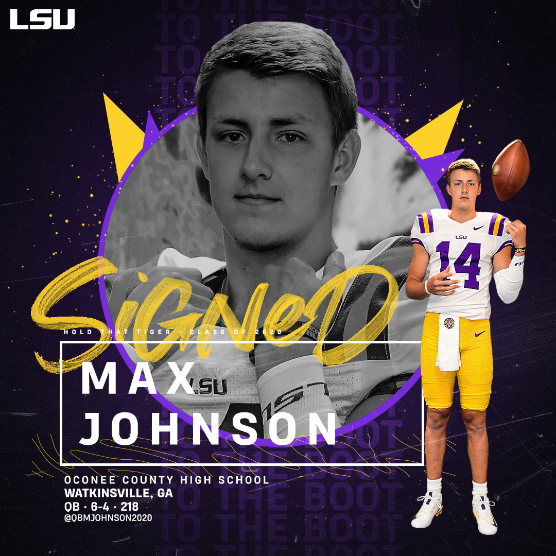 2020 4* QB Max Johnson signs with LSU : r/CFB