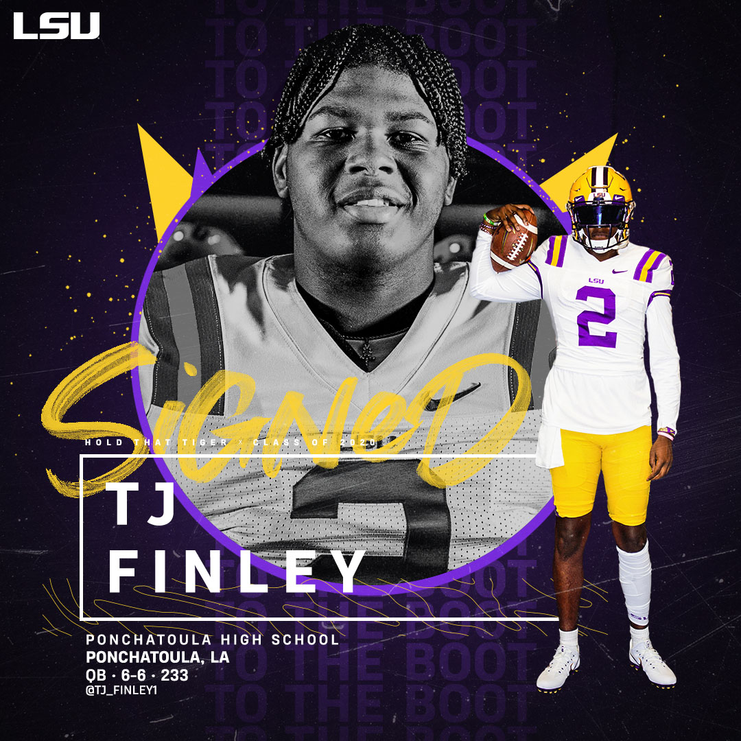2020 3* QB TJ Finley signs with LSU : r/CFB