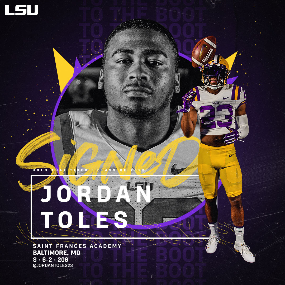 2020 4* S Jordan Toles signs with LSU : r/CFB