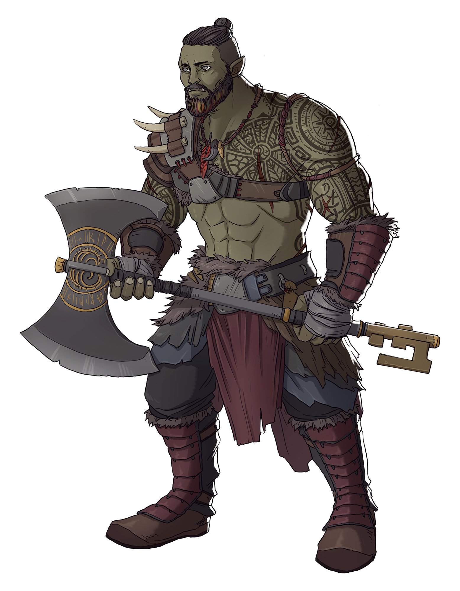 Half Orc Barbarian