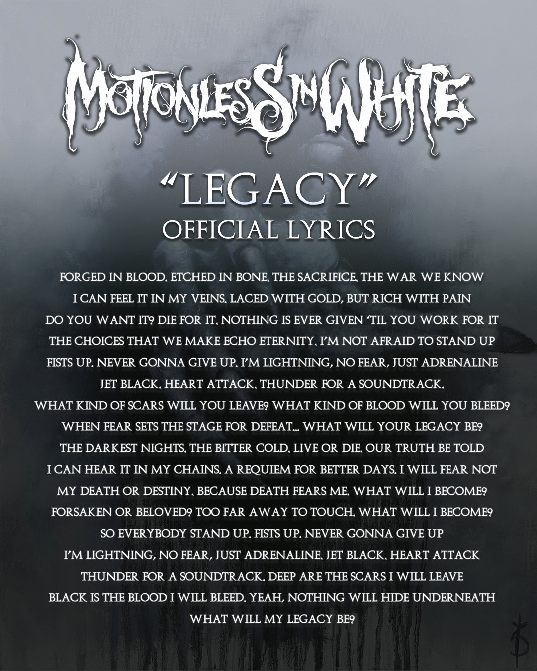 Motionless In White Sinematic Lyrics
