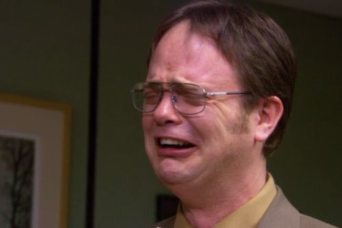 Dwight Schrute Crying Gif