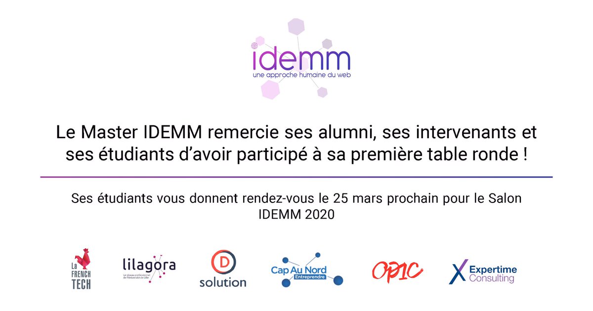 Master IDEMM on Twitter: "Encore un grand merci à tous! Et un clin d’œil au Salon IDEMM prochain ...