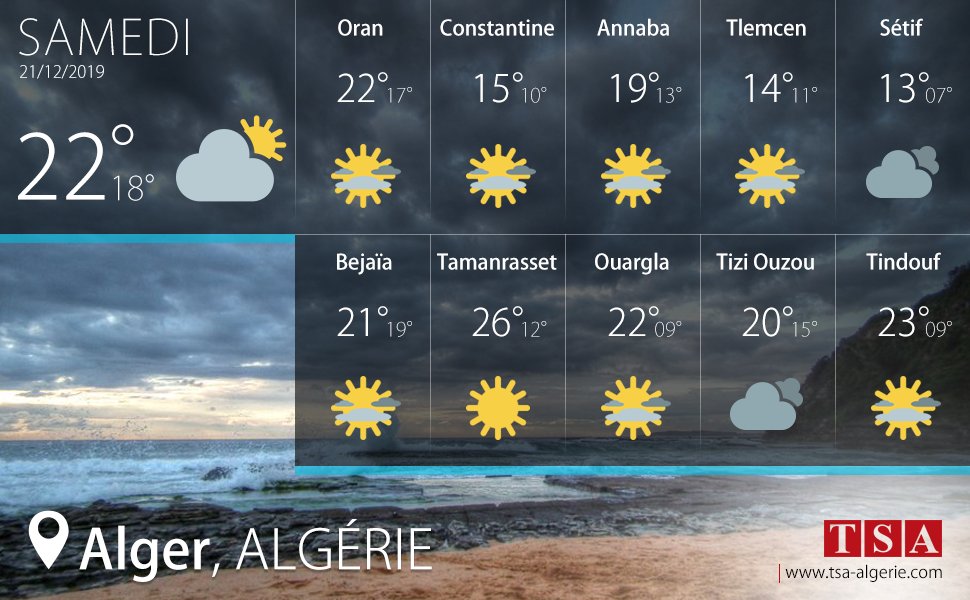 TSA Algérie on Twitter: "La météo en temps réel sur https://t.co/8N9d9WTYzA https://t.co ...