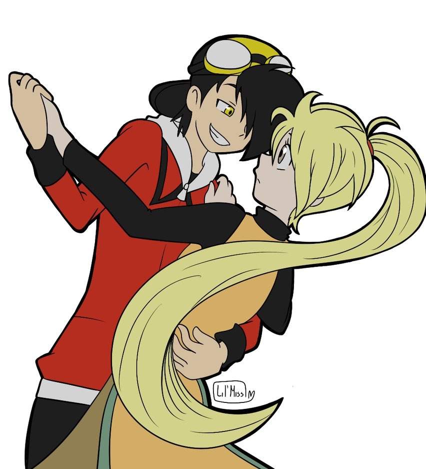 Red And Yellow Pokemon Kiss