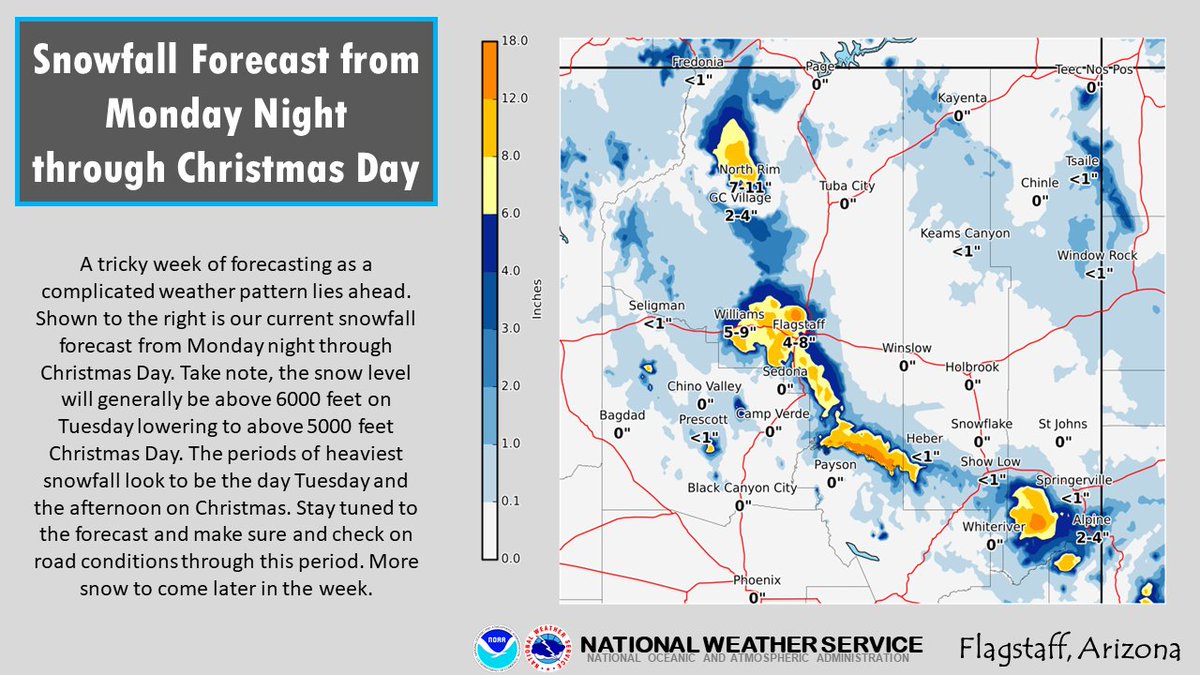 A complicated weather pattern will set in over Arizona this week. Shown ...