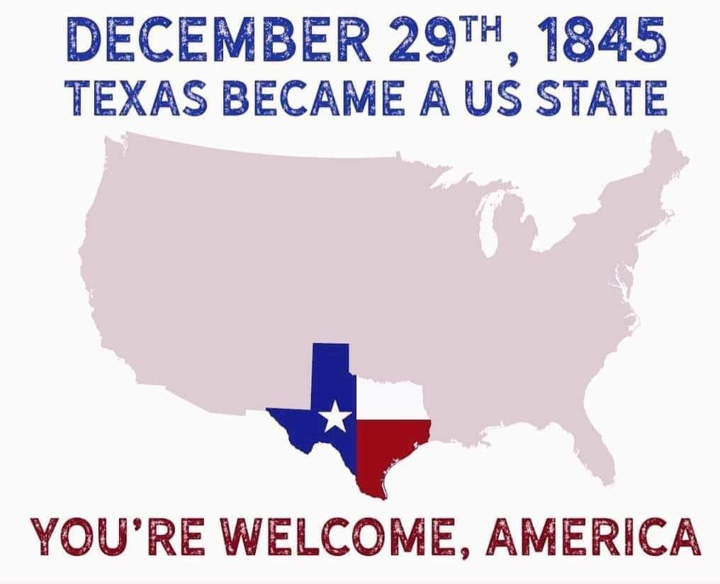 Texas Becomes 28th State In The Us
