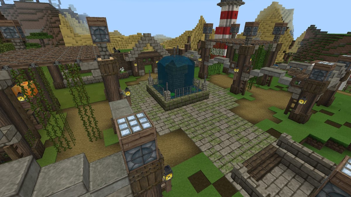 Medieval Town Square Minecraft