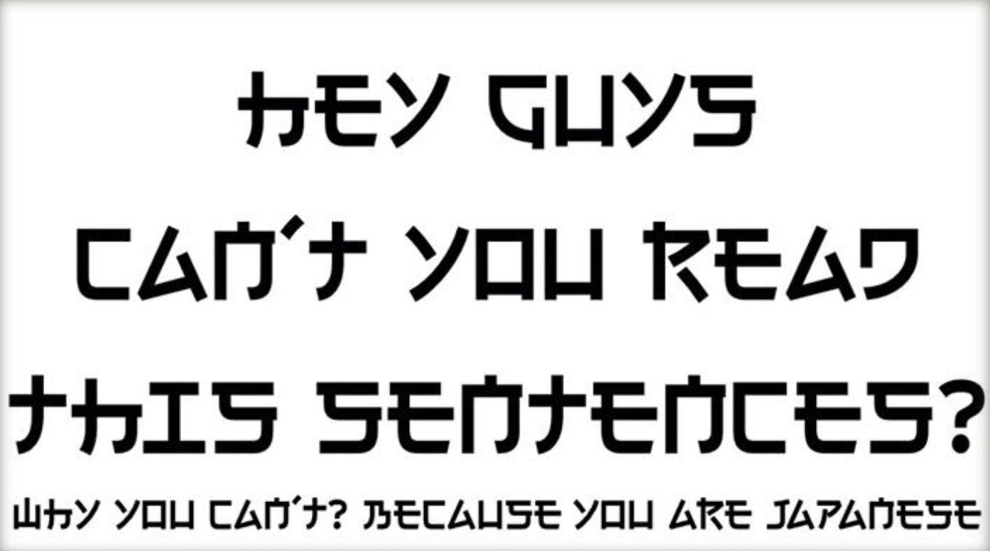 Japanese English Font