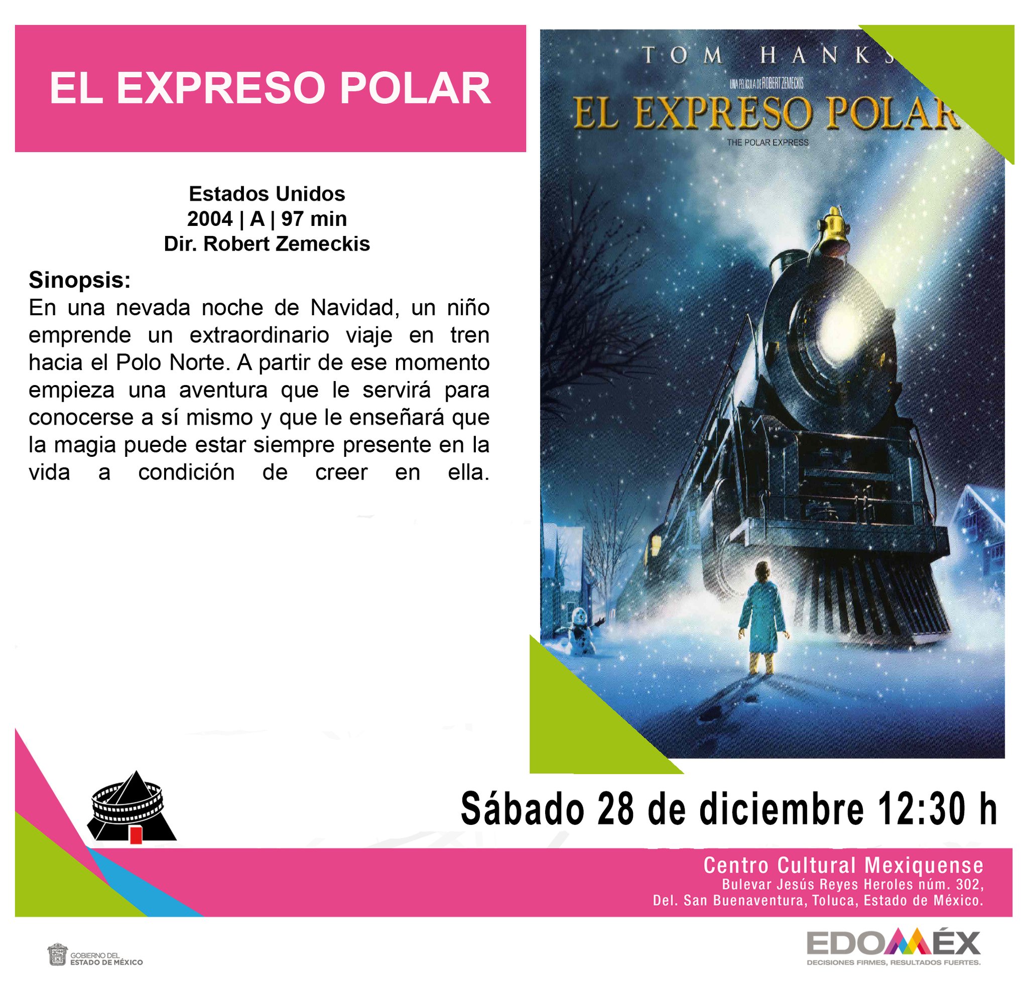 Cartel De La Pelicula El Expreso Polar El Expreso Polar Tom Hanks