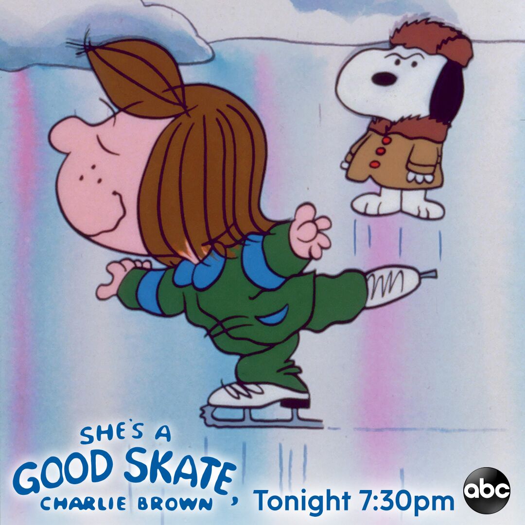 Peanuts Ice Skating Clip Art
