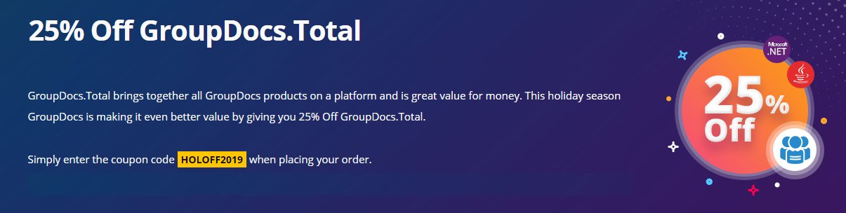 GroupDocs on Twitter: "Enjoying #Holiday? Double your “DELIGHTS” this #holidayseason by getting ...