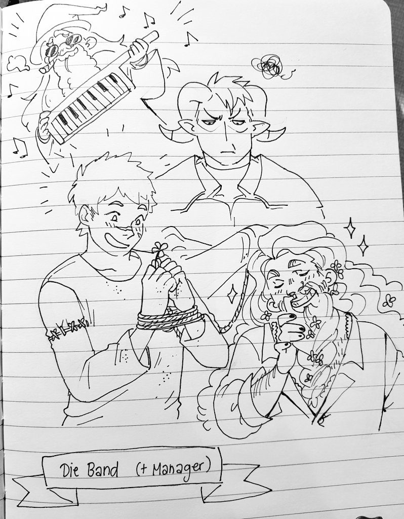 「drew one of our dnd groups for @Lampii_Chai uwu 」CØFFIN∆TEDの漫画