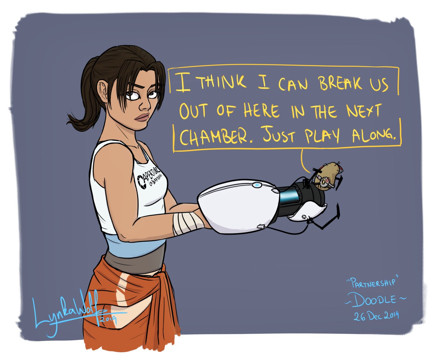 Portal 2 Chell And Glados