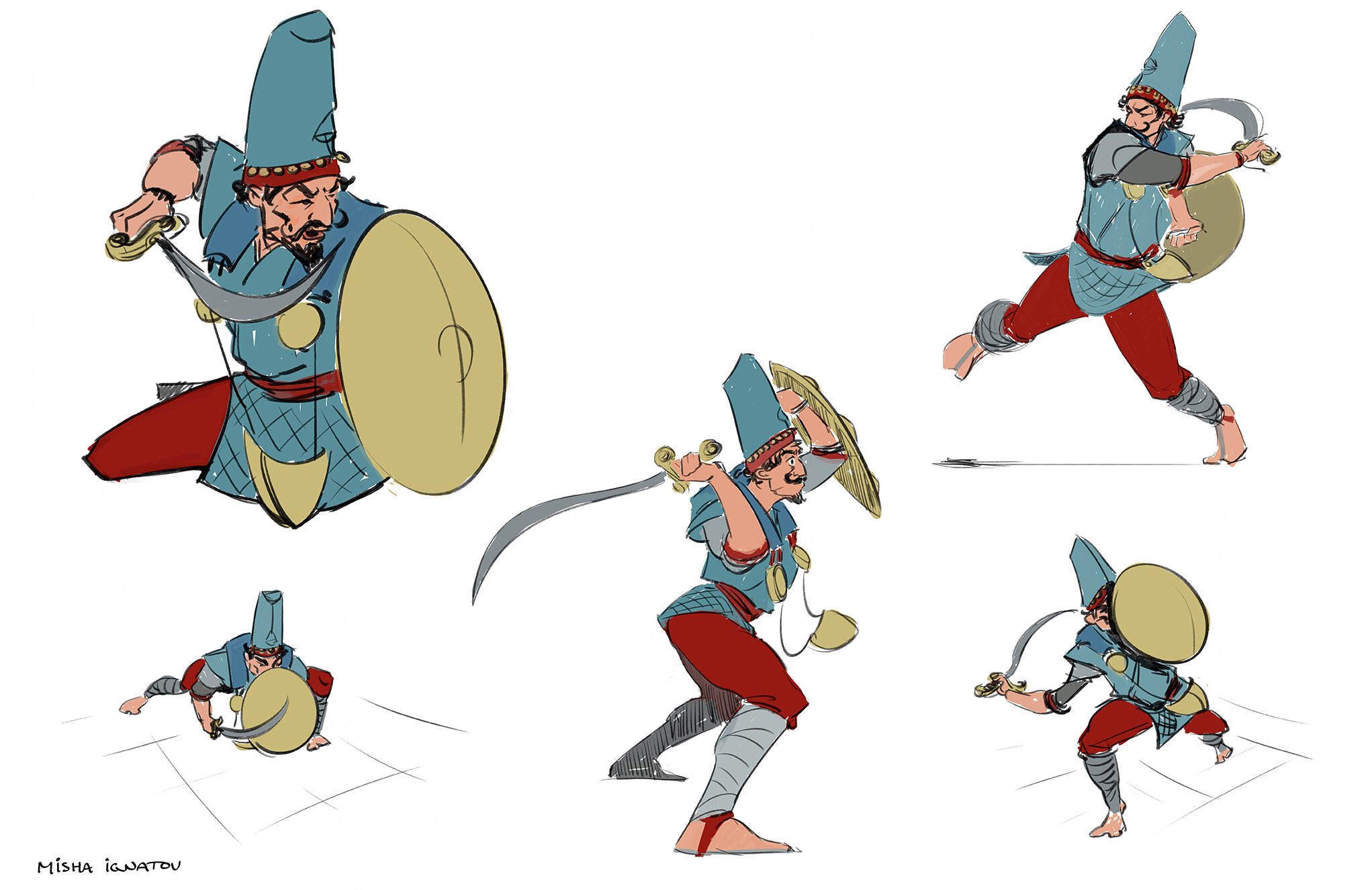 Anime Sword Fighting Stance Base Sasuke's Story Artist Shingo Kimura