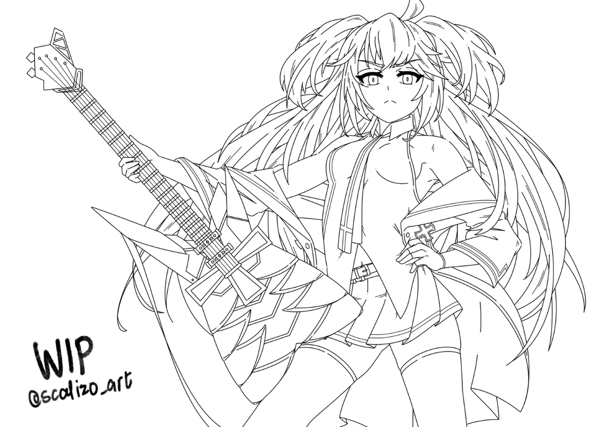 「comm lineart done~ #WIP naked and futanari versions availab」scalizoの漫画