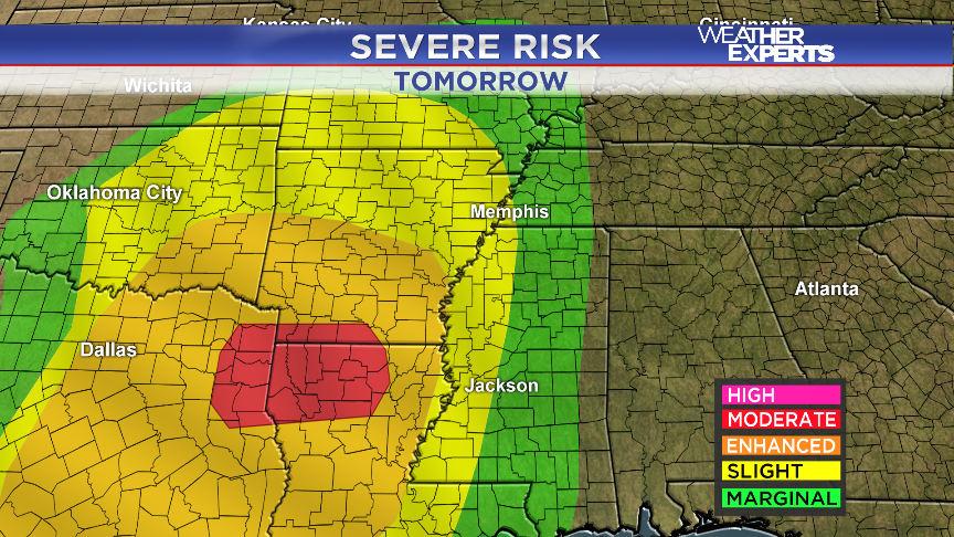 Update from the Severe Storms Prediction center now showing a "Moderate ...