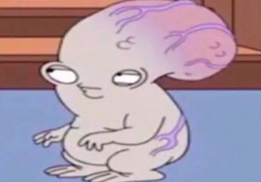 Big Brain Cartoon Character