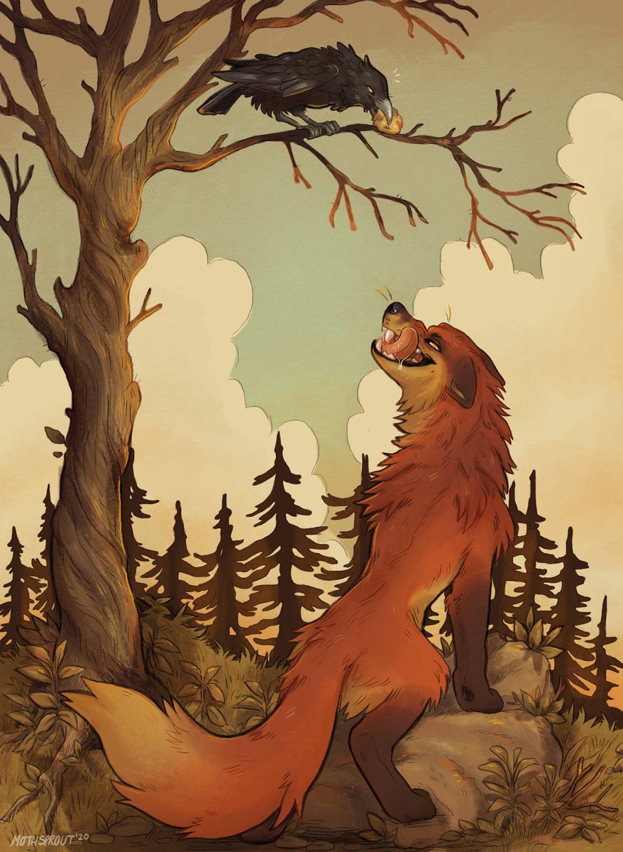 「The Fox and the Crow 」|𓇙 𝕸𝖔𝖙𝖍 𓇙のイラスト