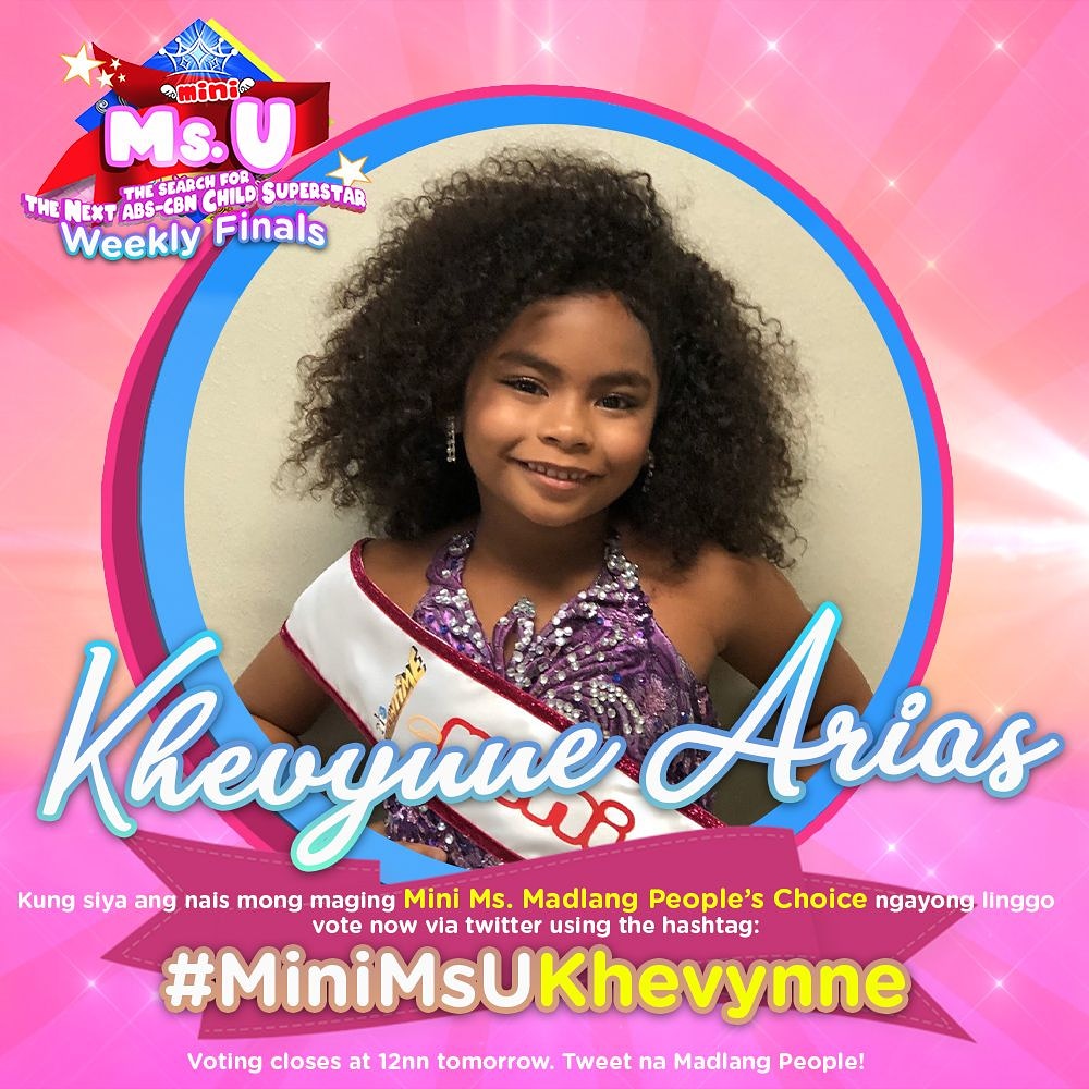 It's Showtime on Twitter: "👑 Madlang People! Si KHEVYNNE ARIAS ba ang nais mong maging MINI MS ...