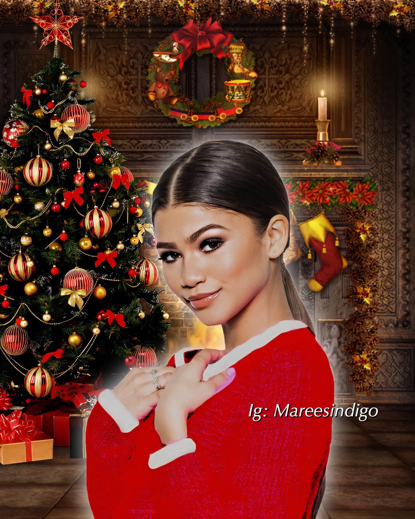 Zendaya Christmas Tumblr Download Free Enjoy The Holiday Season With