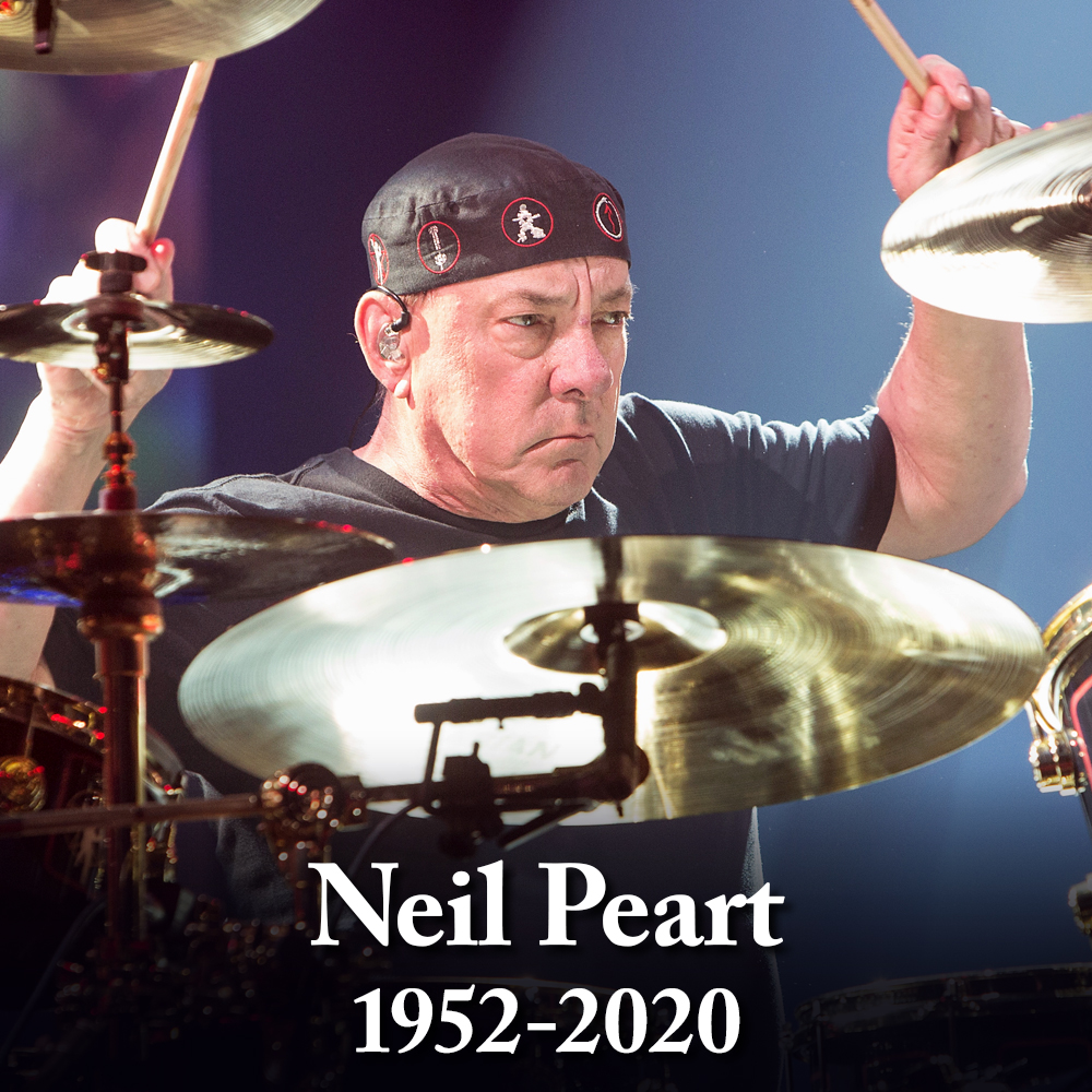 REST IN PEACE: Rush drummer Neil Peart has died at the age of 67 after ...