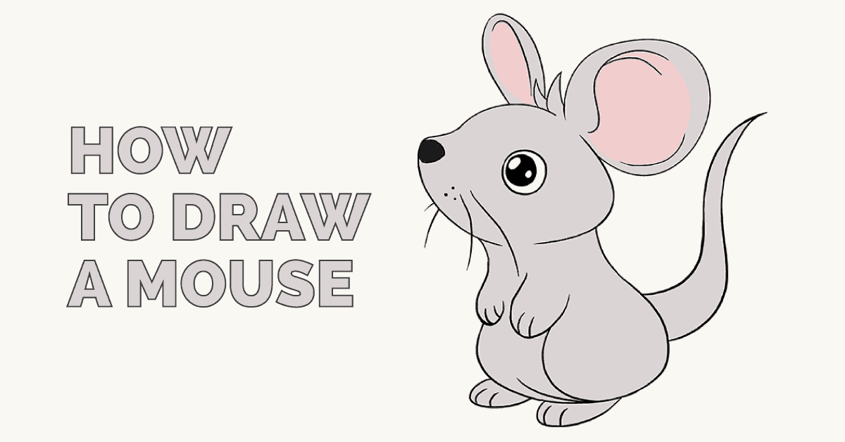 How To Draw A Mouse For Kids Step By Step
