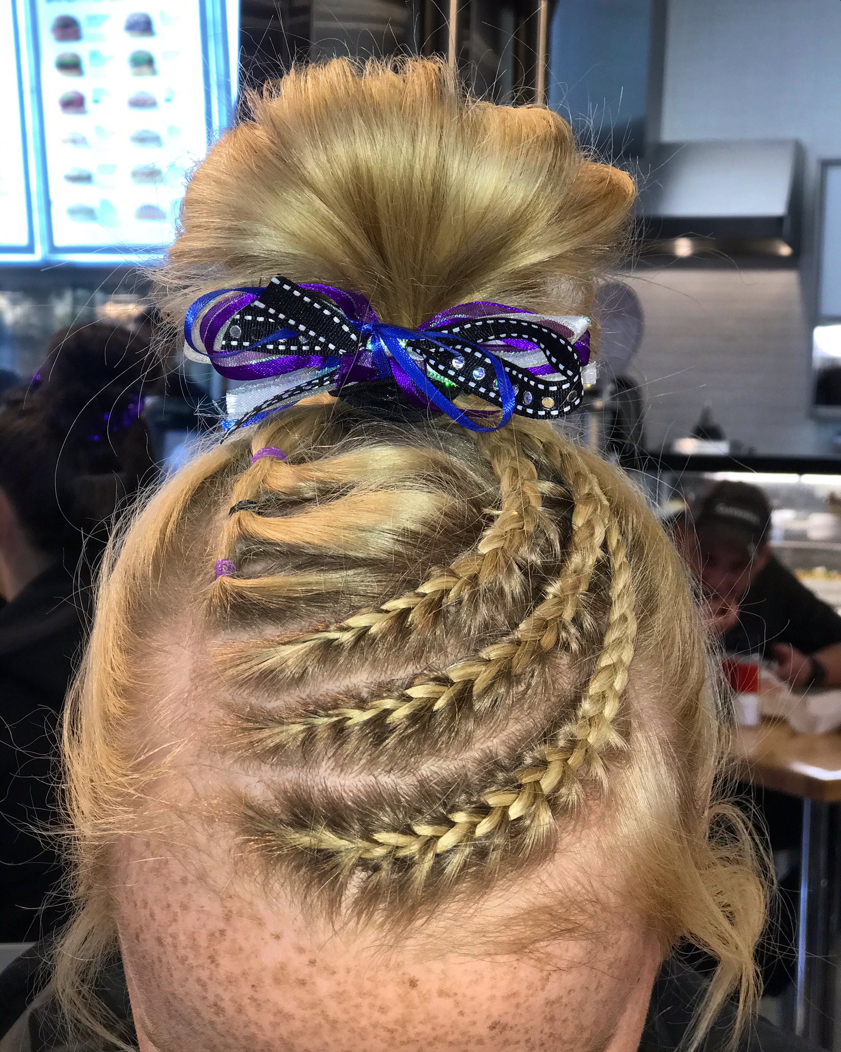 Updos For Gymnastic Meets With Ribbon