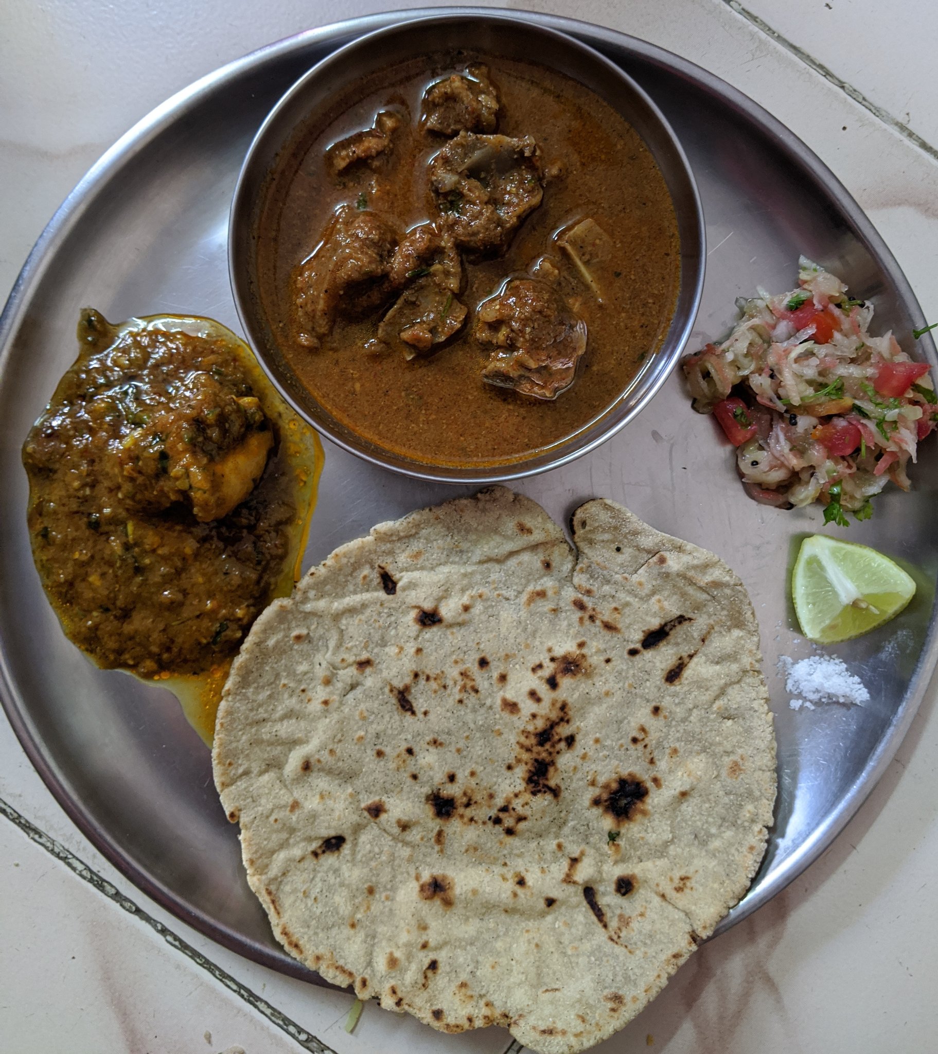 Mutton Bhakri Thali