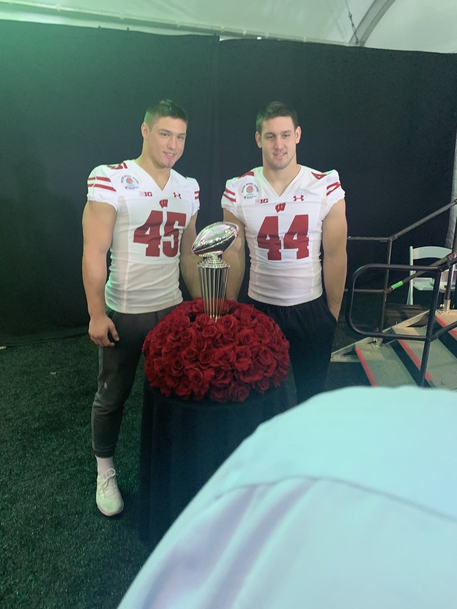 Grantsburg natives Leo and John Chenal posing with the RoseBowl trophy ...