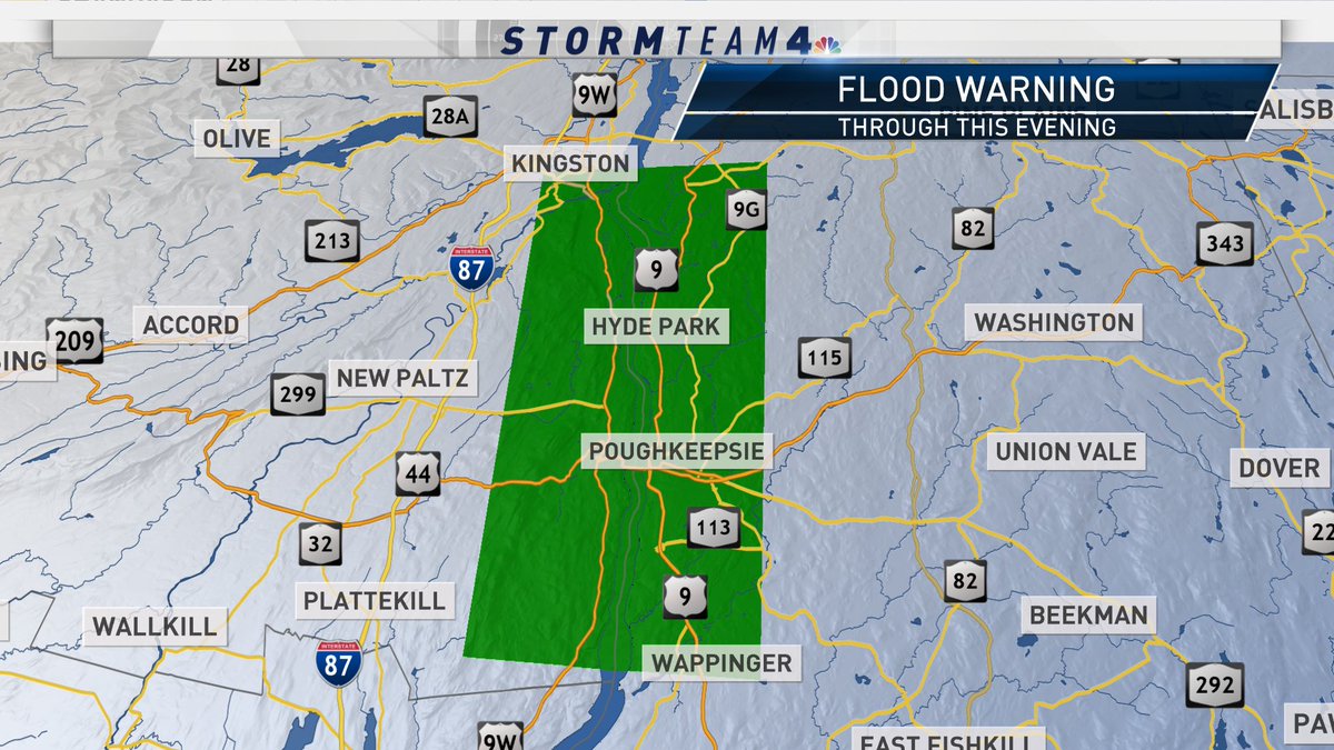 JUST IN: Flood Warning for the Hudson River at Poughkeepsie. Minor ...