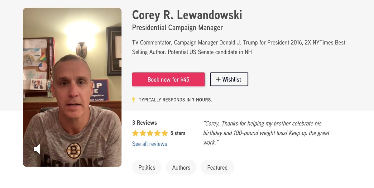 Corey Lewandowski is on Cameo - Democratic Underground