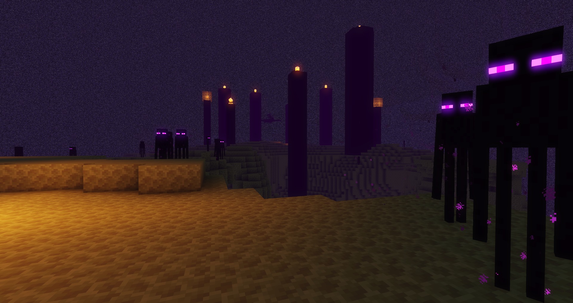 Enderman Eyes Making Texture Glow Like Spider Eyes And Enderman Eyes