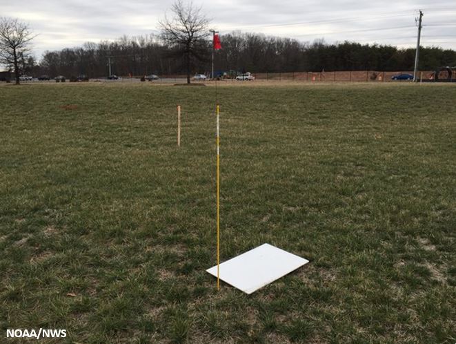 Snow measuring tip: Use a white-colored board and place it on the grass ...