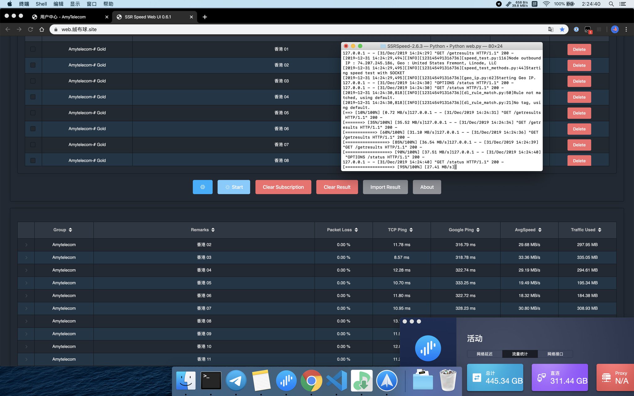 云测速 on Twitter: "AmyTelecom 新站，测试已完成，此条推文记录测试过程，套餐及售价相关请移步https://t.co/gnJv75NZ01。 Telegram频道 ...