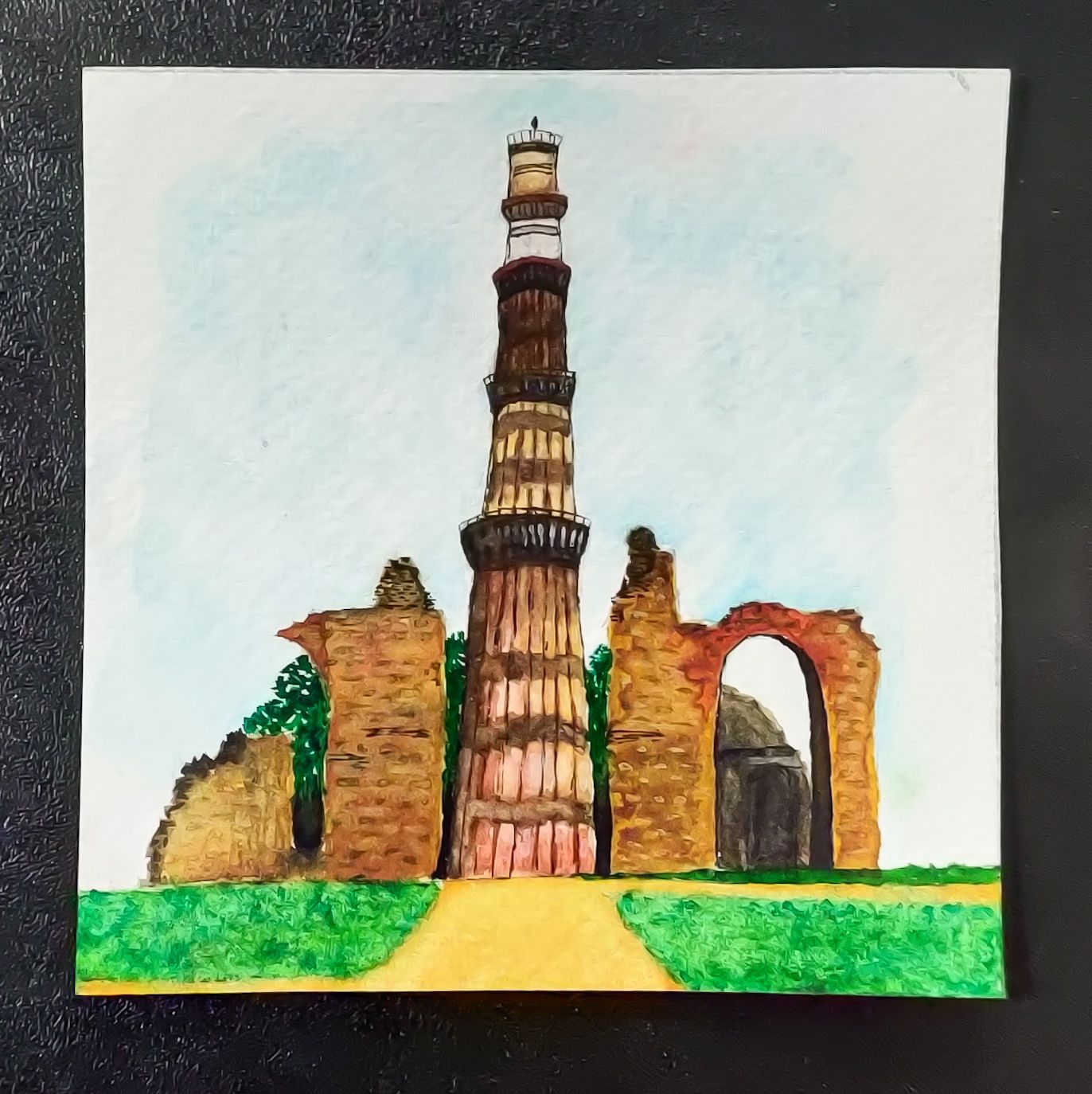 Qutub Minar Drawing