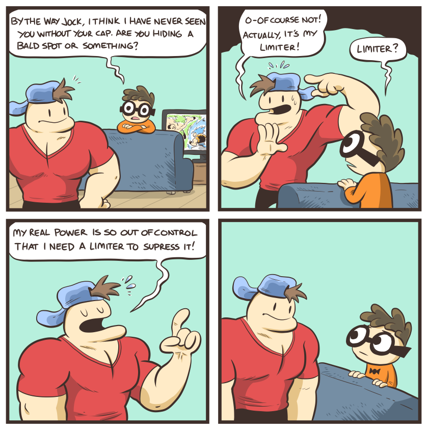 「Nerd and Jock comic arc from 2019: Jock's limiter 」Marko (Nerd and ...