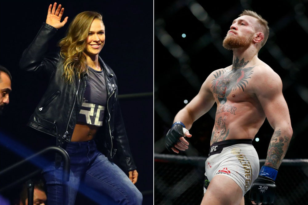 Conor McGregor and Ronda Rousey, the two biggest UFC stars of the past ...
