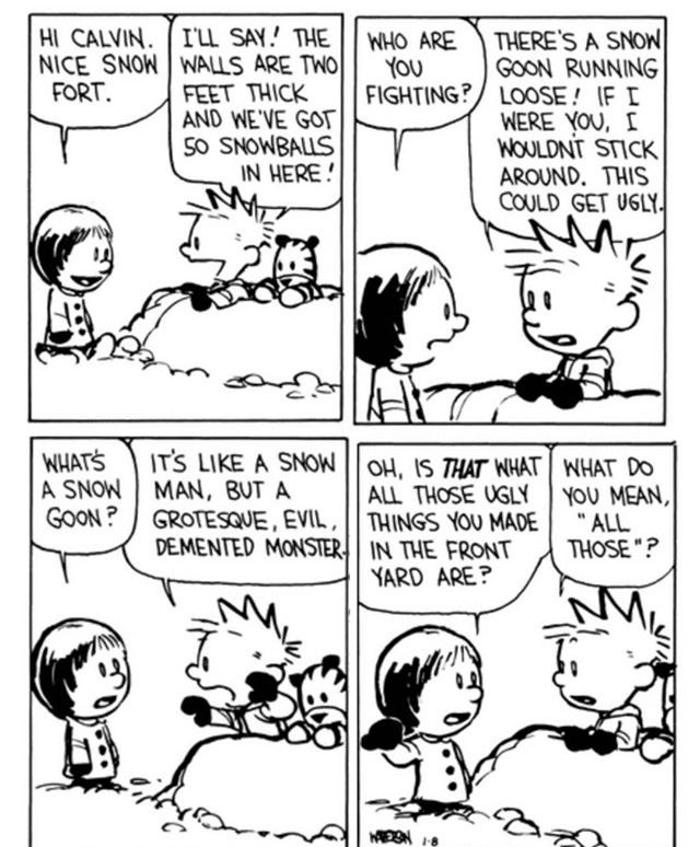 Calvin And Hobbes Snow Fort